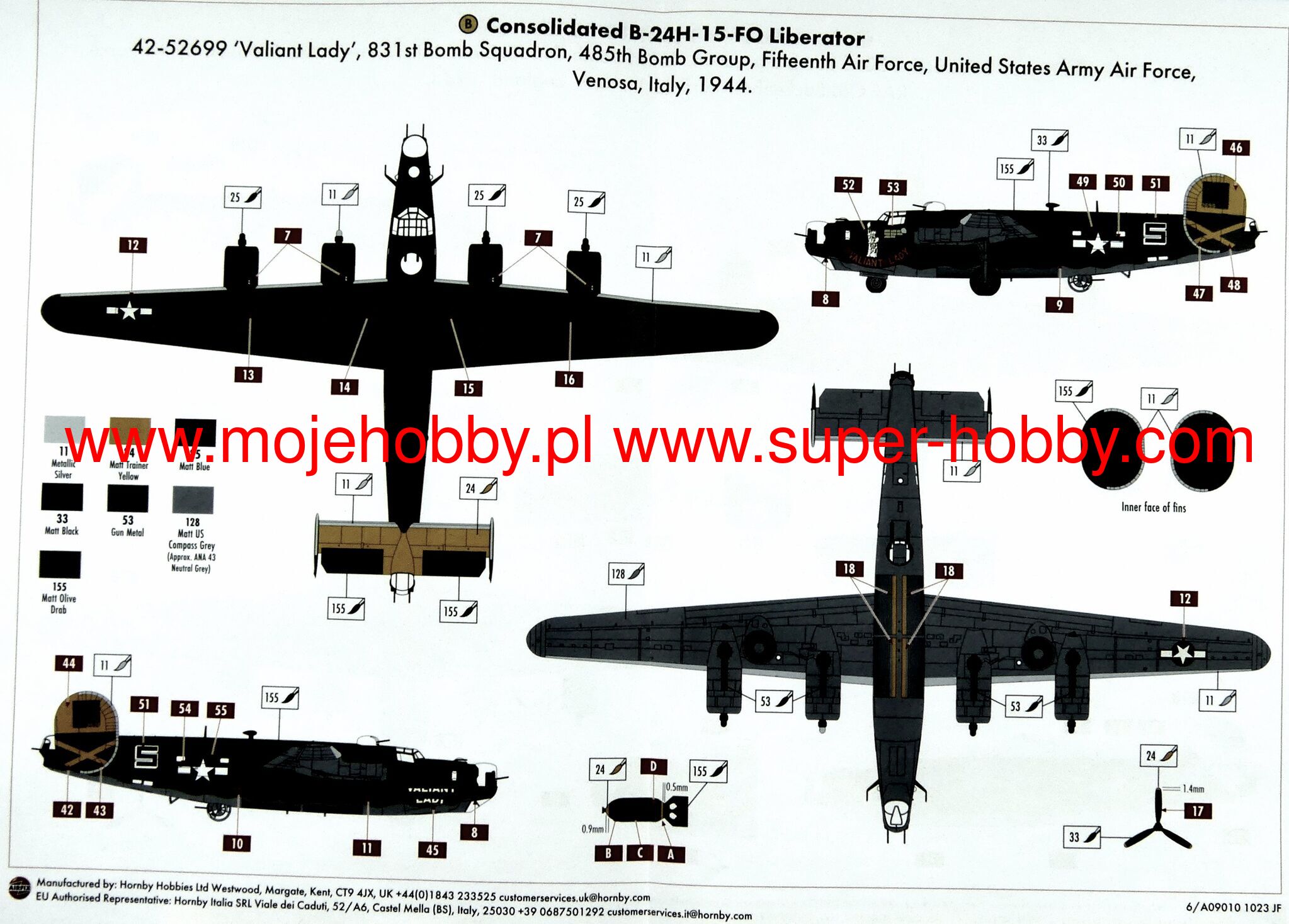 Consolidated B-24 H Liberator - New Tooling in 2024 Airfix 09010