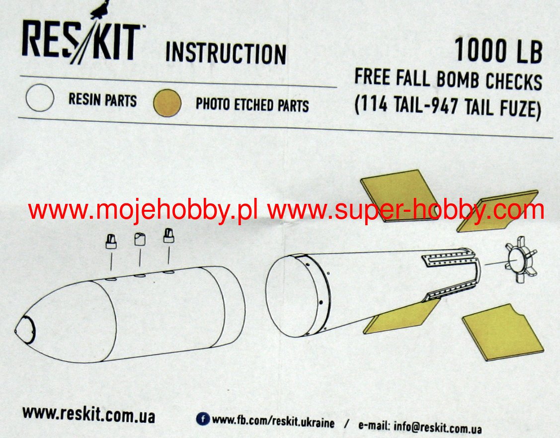 1000 lb free fall bomb checks (114 tail-947 tail fuze) (Canberra ...