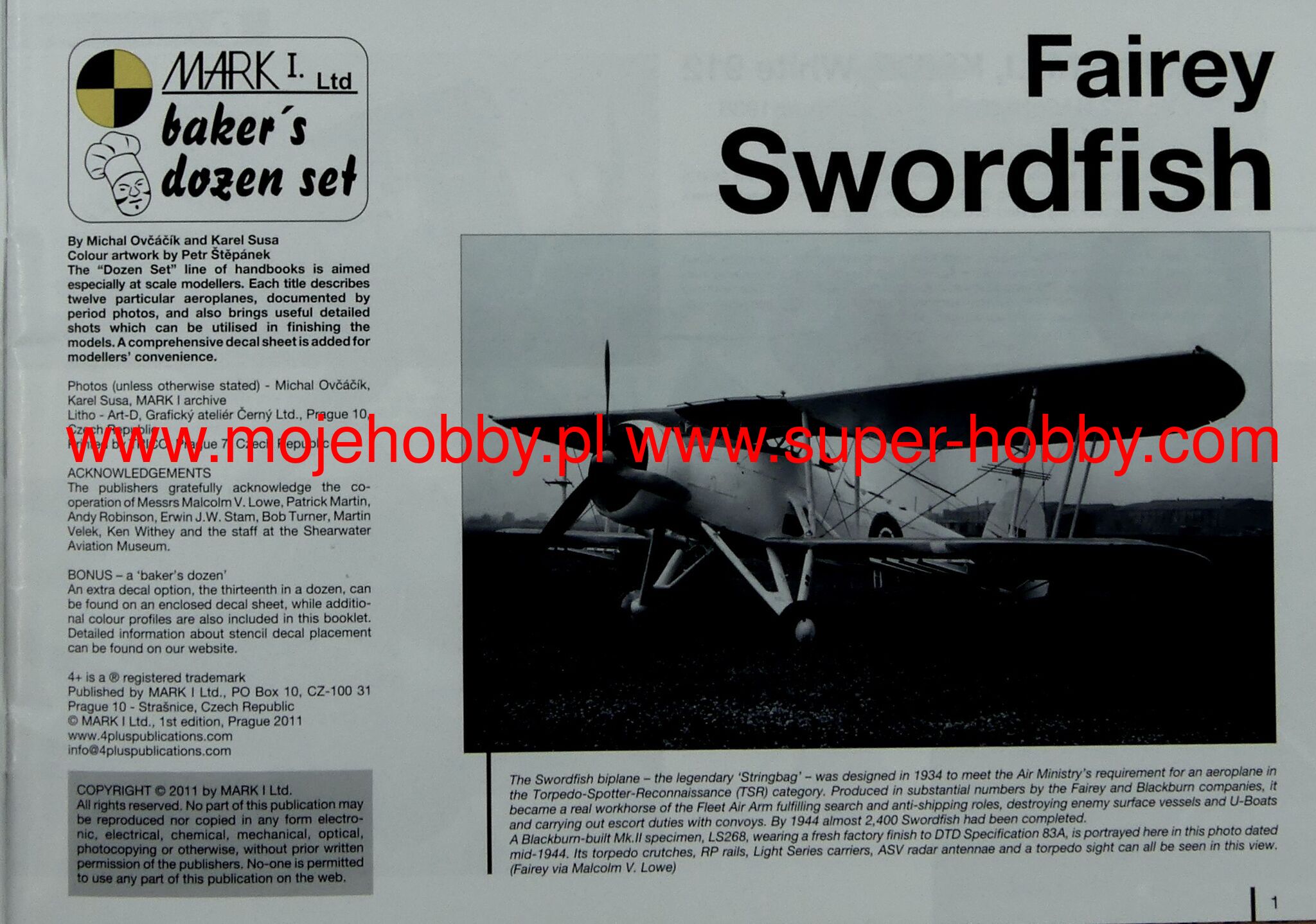 Fairey Swordfish Colours & Markings with Decals (13 schemes) Mark I ...