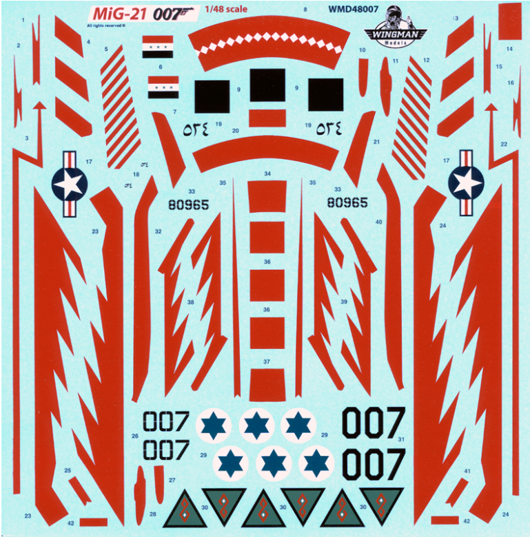 Mikoyan MiG-21 F-13 - Defector to Israel (for Trumepter kits) Wingman ...