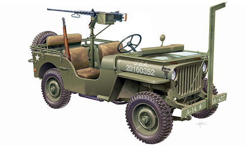 Willys Jeep with M2 Machine Gun Italeri 6351
