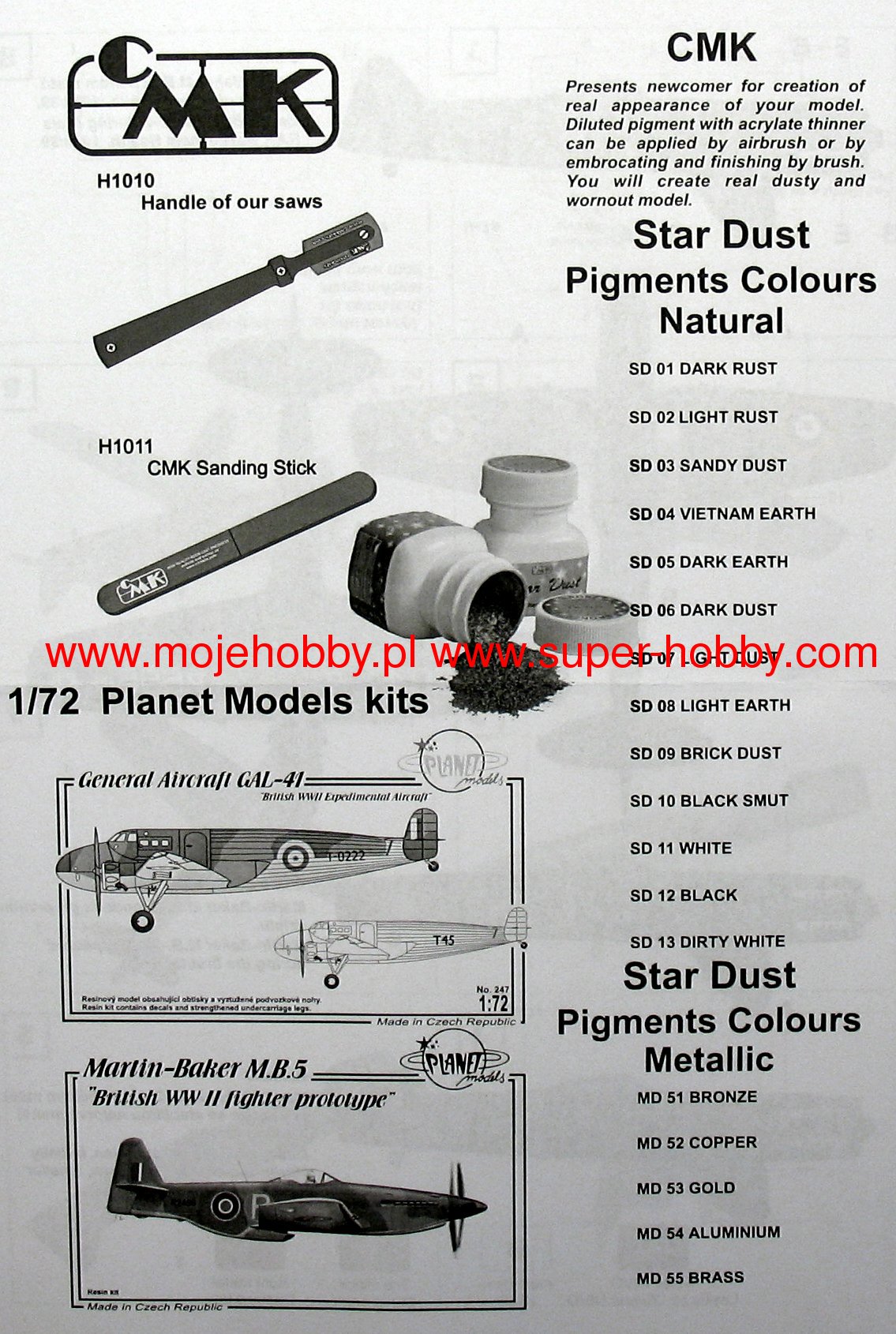 Martin-Baker MB-2 British Fighter Prototype Planet Models 252