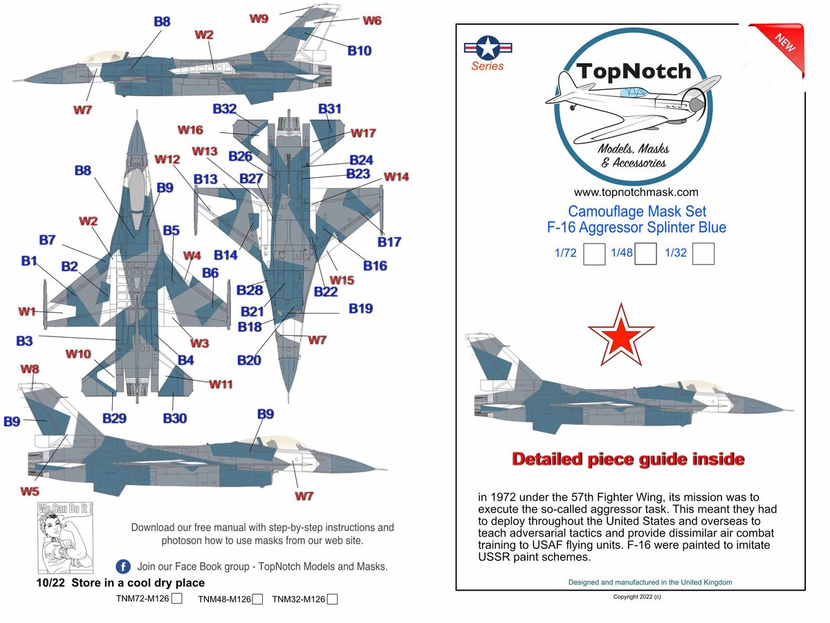 Lockheed-Martin F-16 C Fighting Falcon - 'Aggressor' Splinter Blue ...