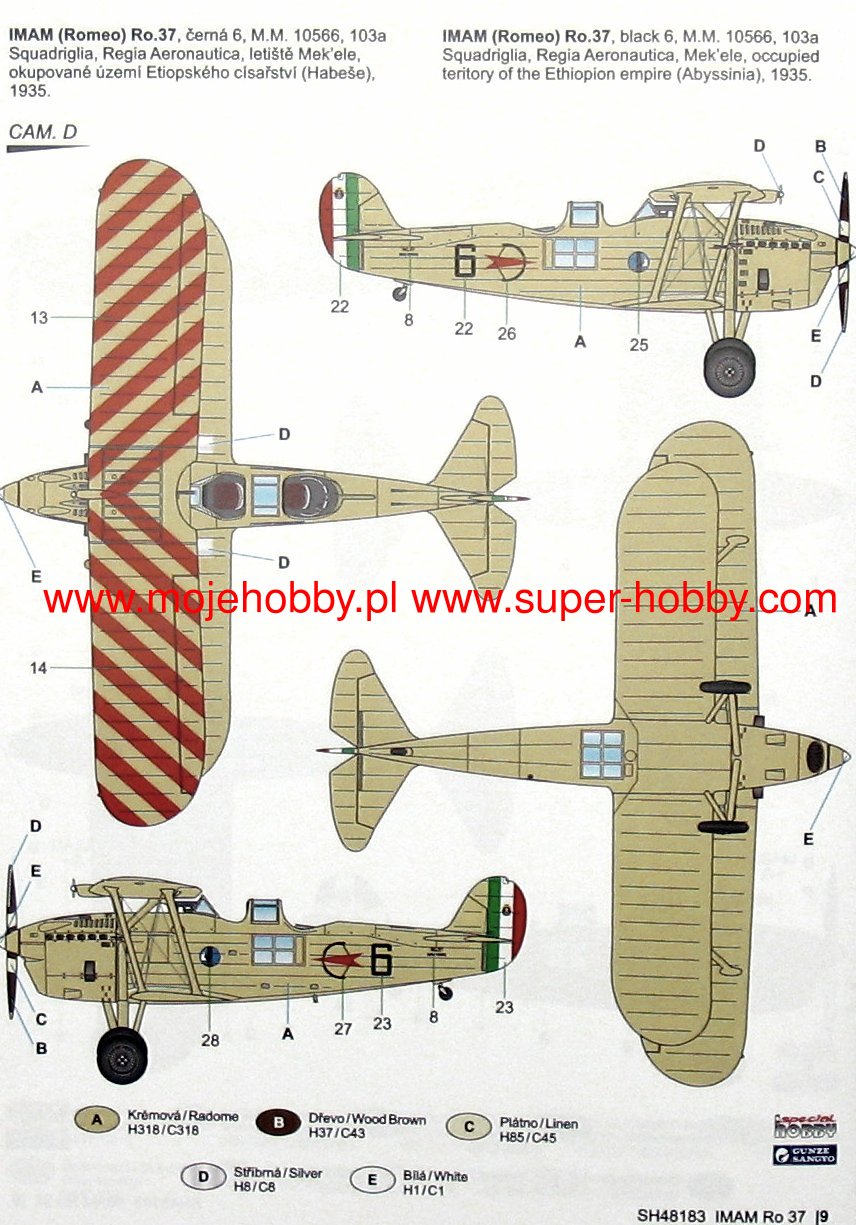 IMAM (Romeo) Ro.37 Special Hobby 48183