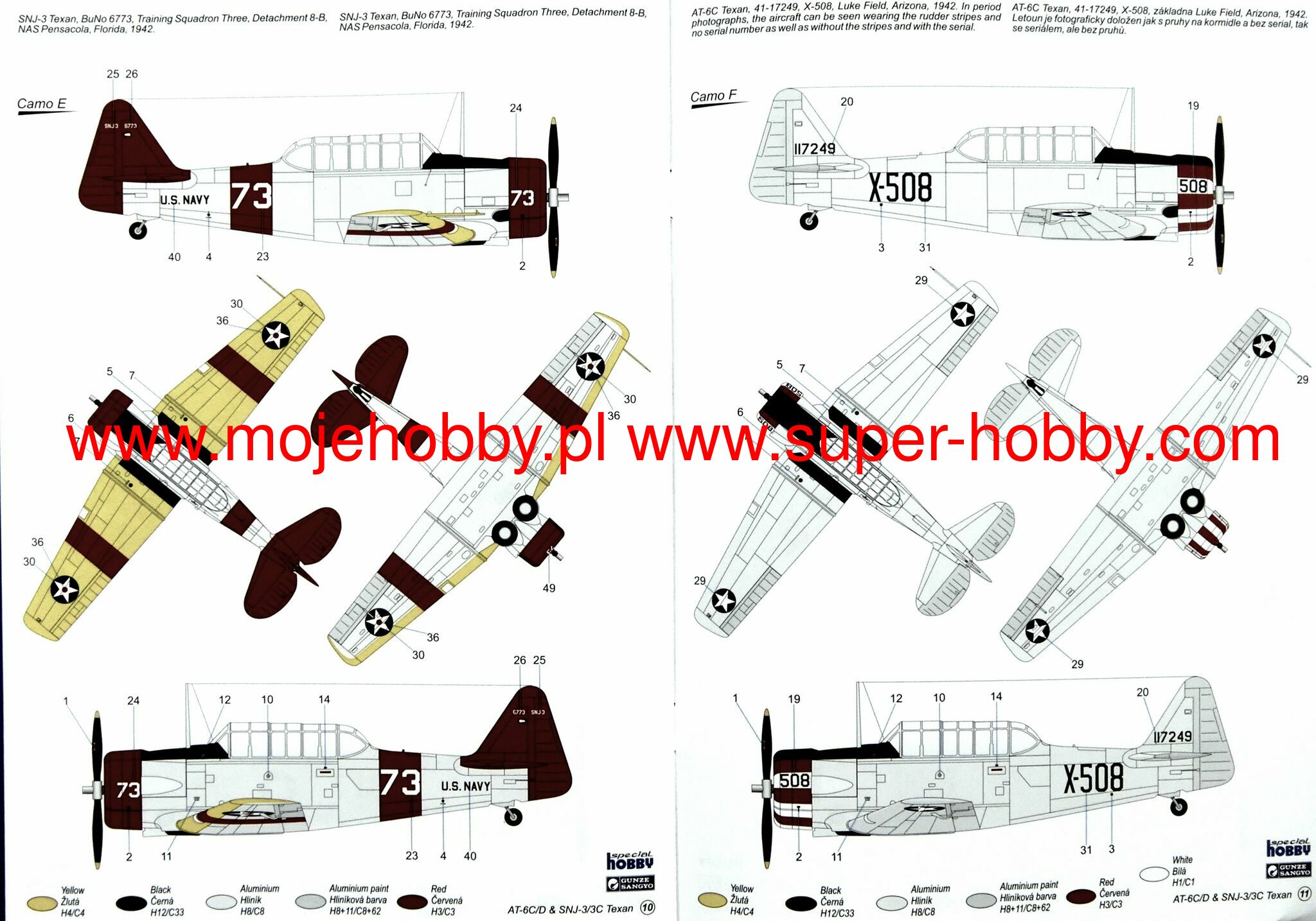 AT-6C/D & SNJ-3/3C Texan Training to Win Special Hobby 72450
