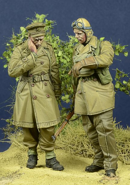 WWII BEF Officer & Dispatch Rider, France 1940 D-DAY miniature studio ...