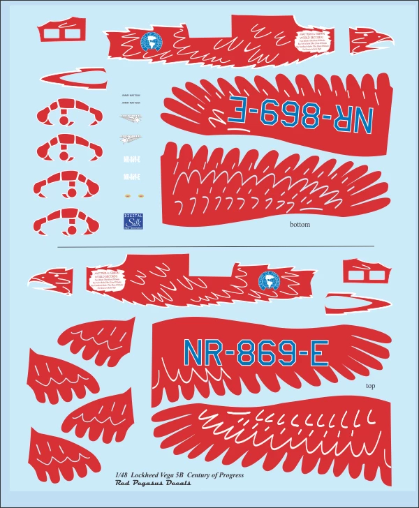Lockheed Vega - Jimmy Mattern's "Century of Progress" Draw Decal -48 ...