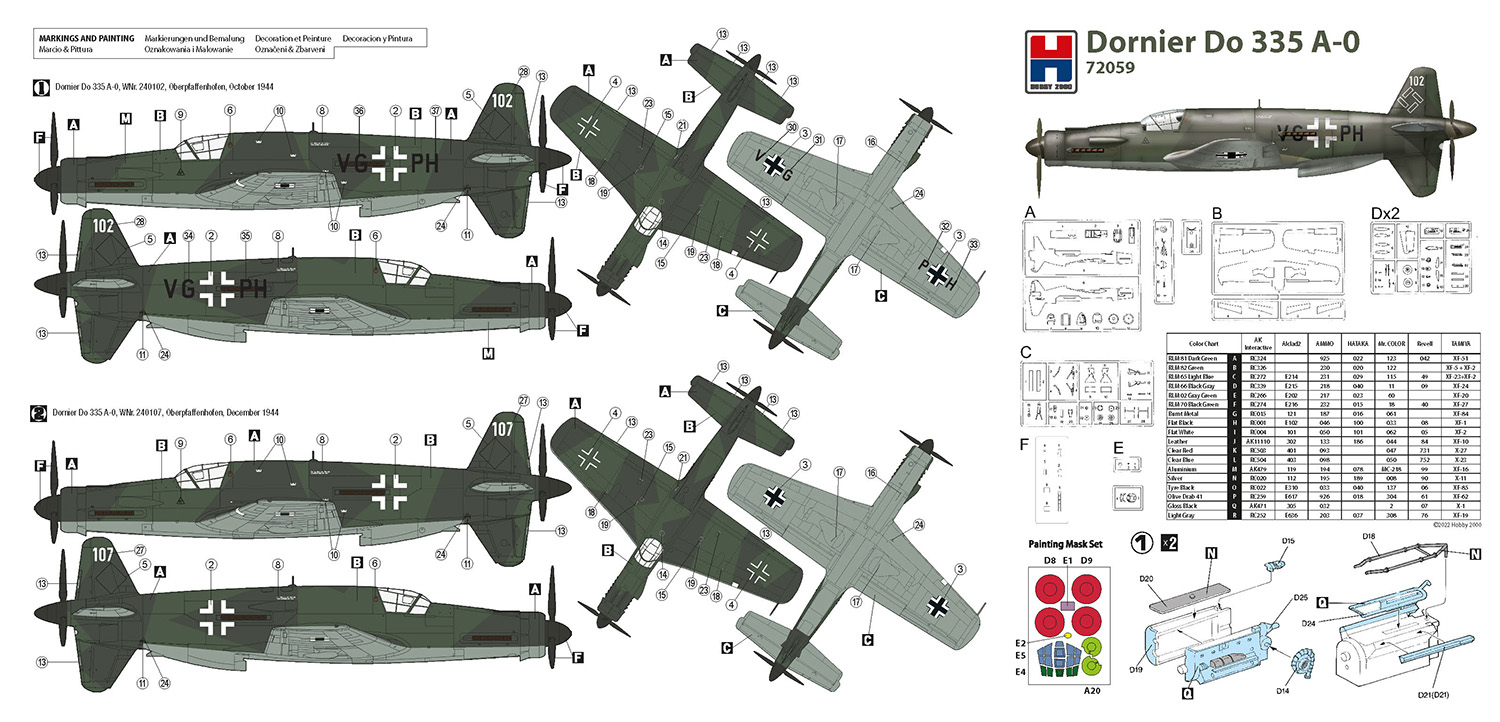 Dornier Do 335 A-0 Pfeil Hobby 2000 72059