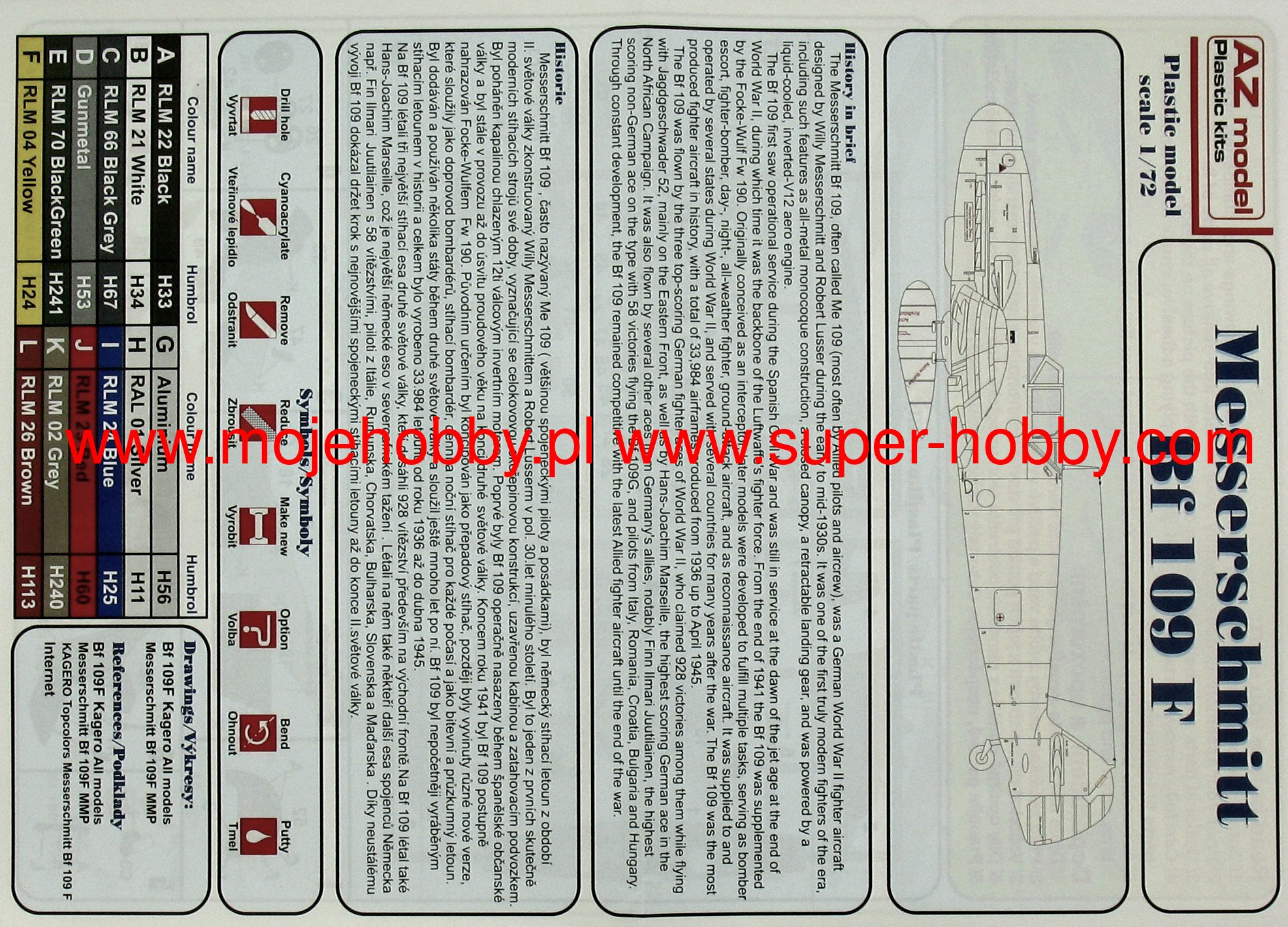 Messerschmitt Bf-109F-4 Captured 2 RAF and 1 USAAF AZ-Model 7587
