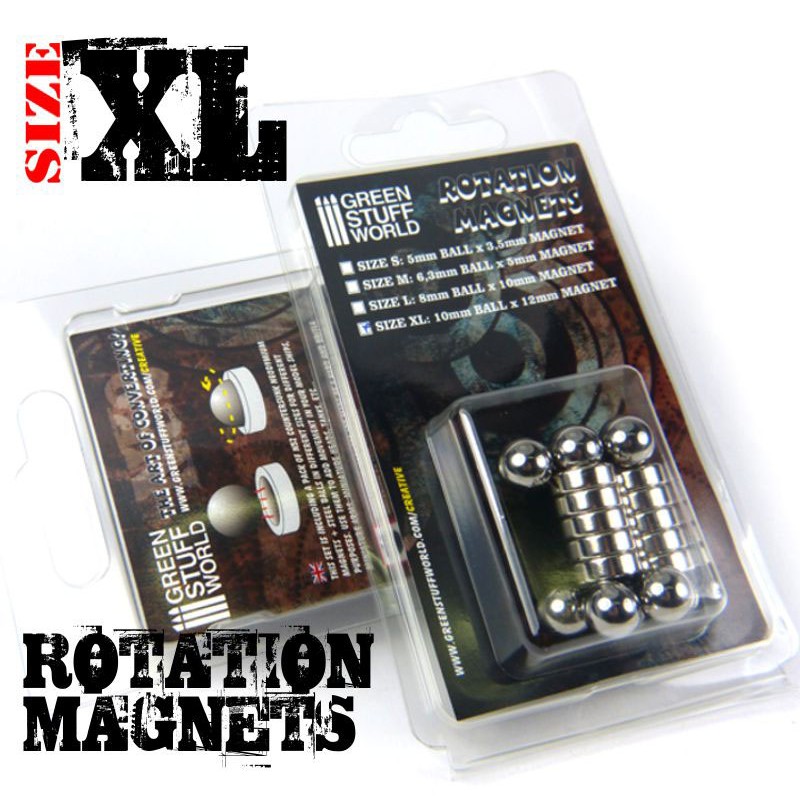 Rotation Magnets 10+12mm (SIZE XL) PACK Green Stuff World 9344