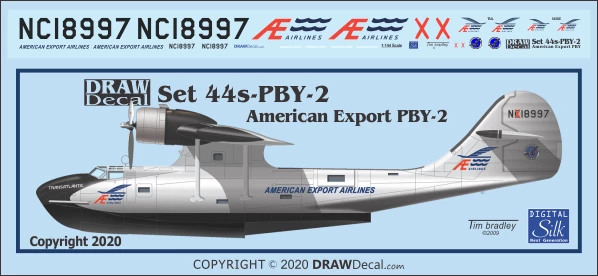 Consolidated PBY-2 Catalina - American Export Airlines Draw Decal -44 ...
