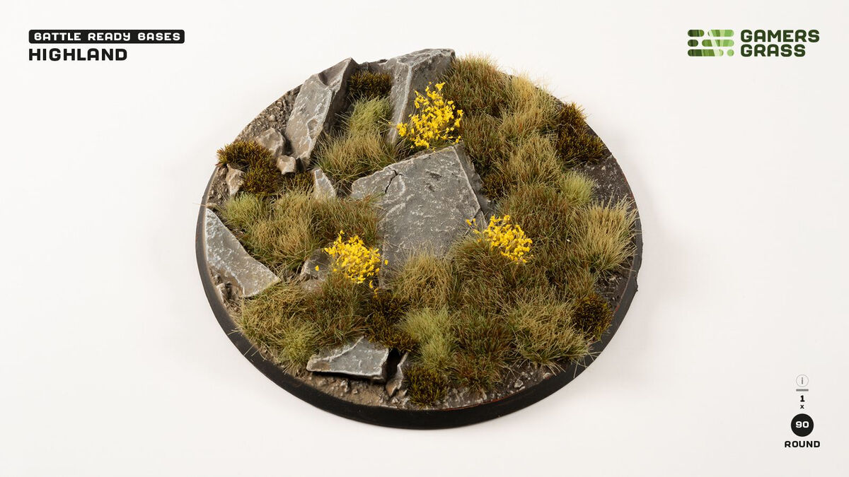 Highland Base - Round 90mm (x1) GamersGrass -GGB-HLR90