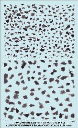 Spotted Camo RLM 74 and RLM 75 for Luftwaffe Fighter TAURO MODEL -477