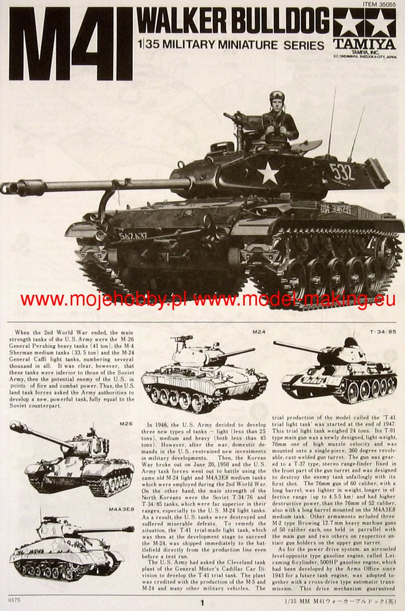 U.S. M41 Walker Bulldog Tamiya 35055