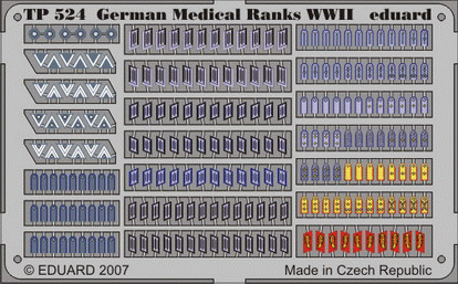 German Medical Ranks WWII Eduard TP524