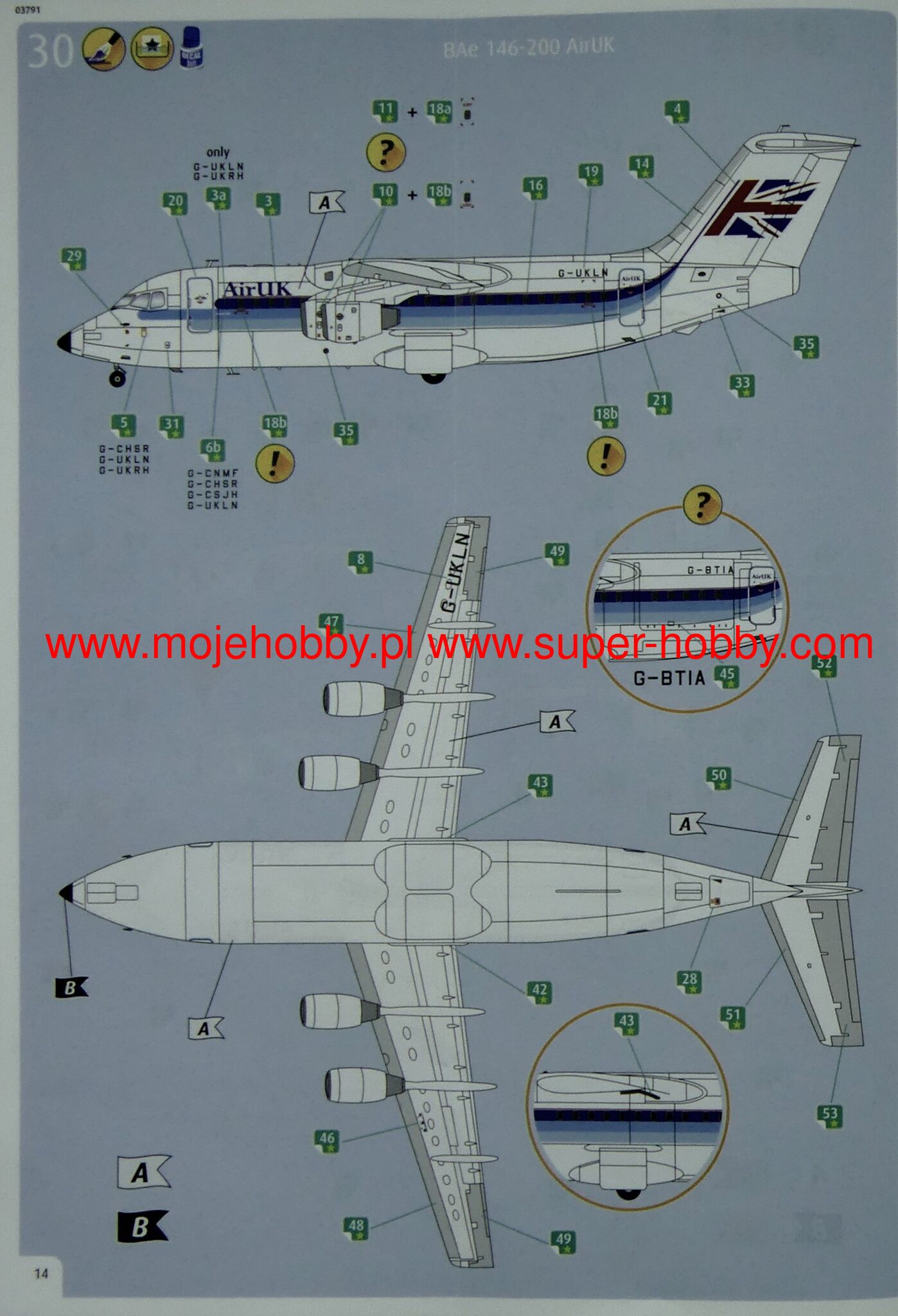 BAe 146-200 AirUK Revell 03791