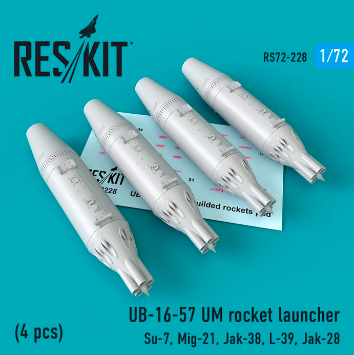 UB-16-57 UM rocket launcher 4 pcs Su-7, Mig-21, Jak-38, L-39, Jak-28 ...