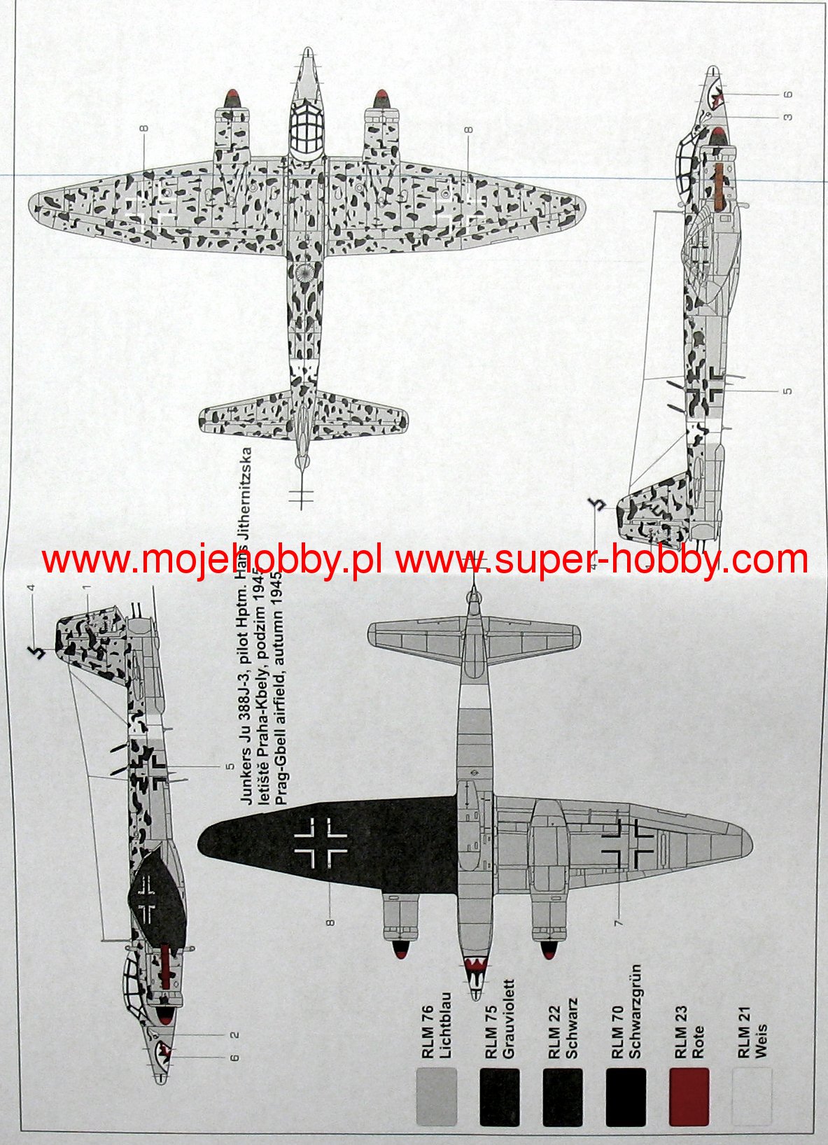 Junkers Ju 388J-3 "Jumo 213 engines" Planet Models 222