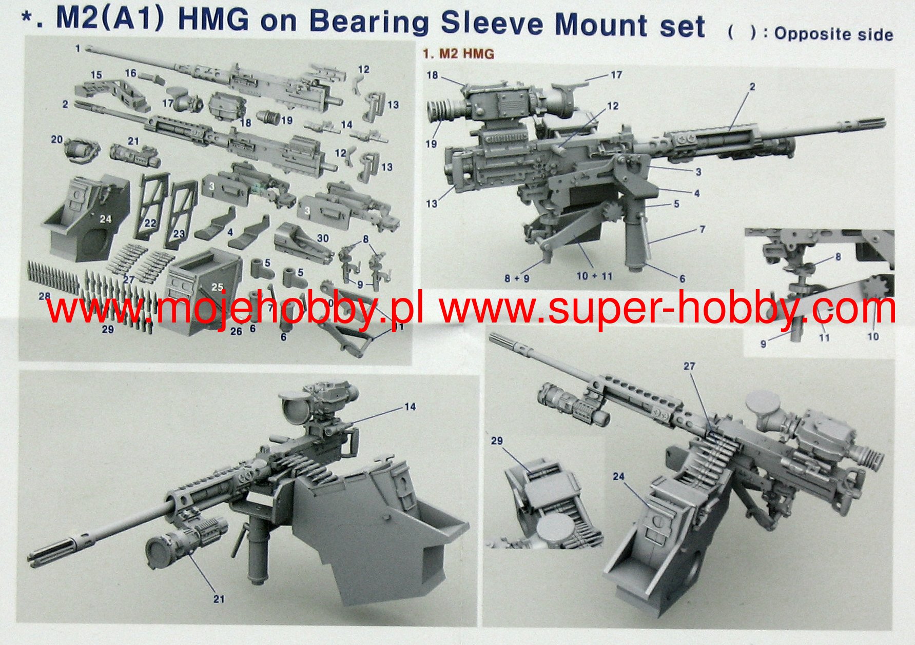 M2/M2A1 QCB HMG on Bearing Sleeve Mount set Legend -LF3D055