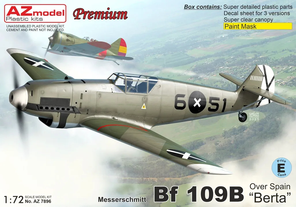 Messerschmitt Bf-109B 'Berta' Over Spain AZ-Model 7896