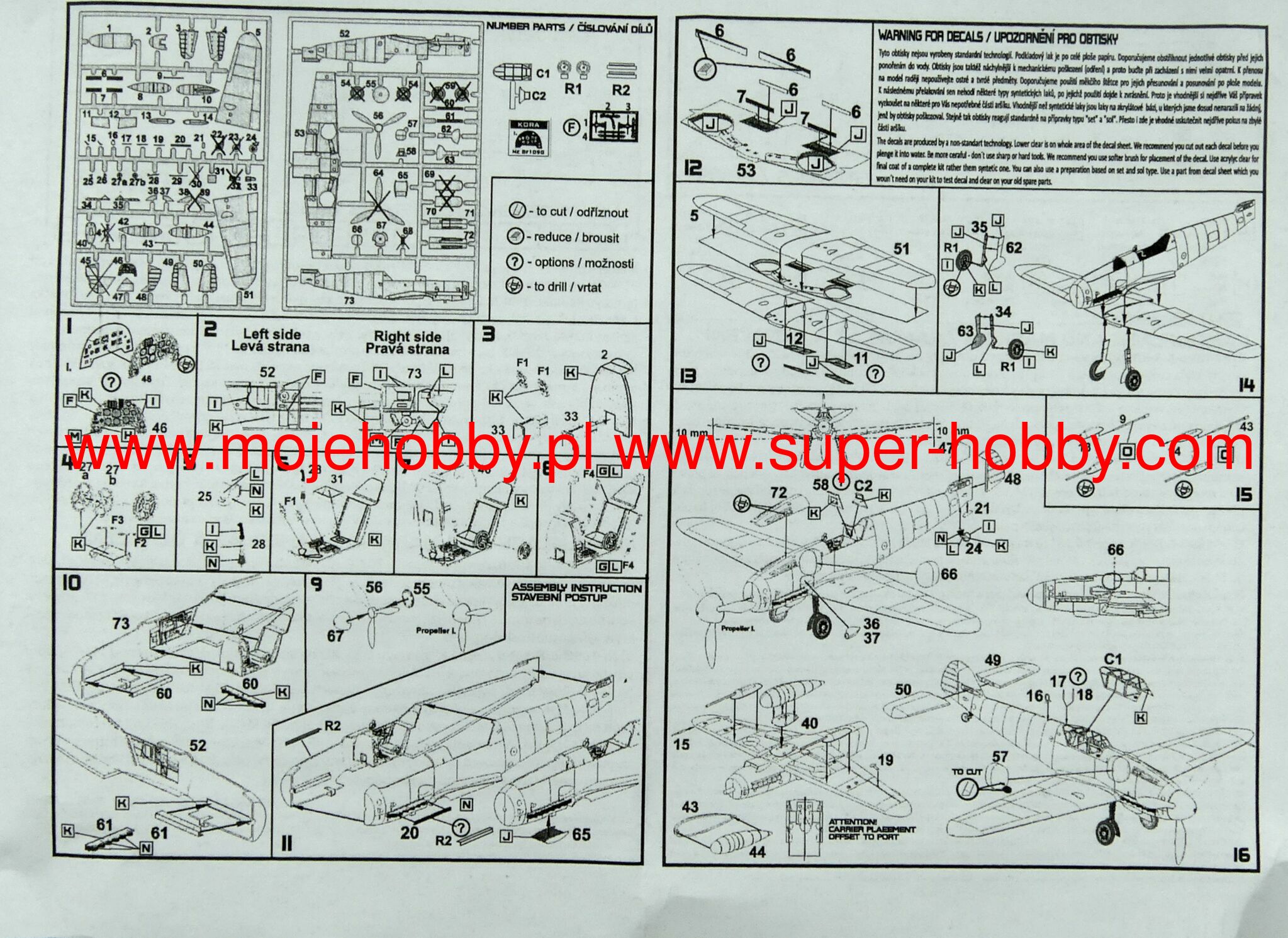 Messerschmitt Bf-109G-6/R-3/R-6 "JG 301/2 Night defenders" Kora Models ...