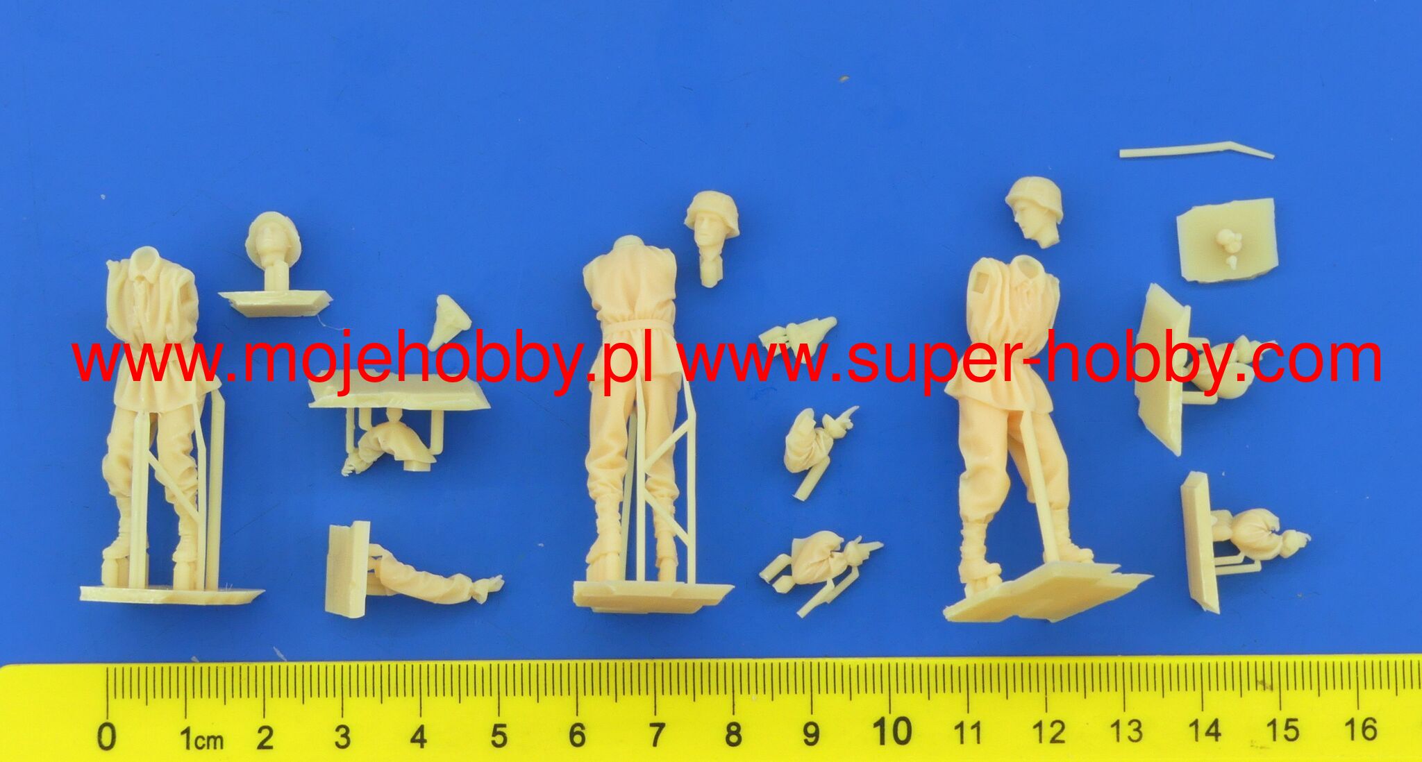 WSS Howitzer Crew (3 Figures, 3D Printed) Glowel Miniatures -35061