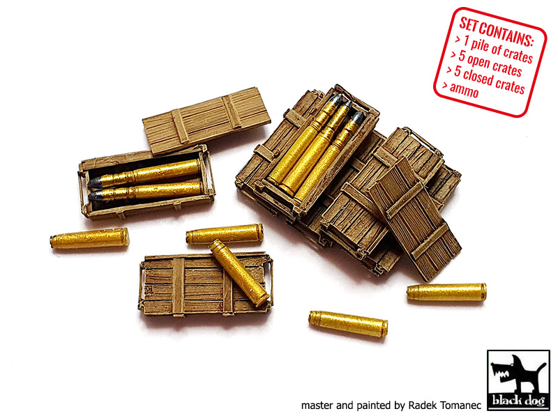 Tiger I ammo crate Black Dog -T72120