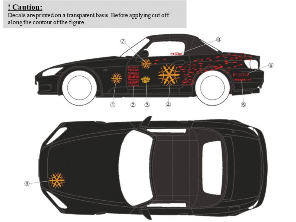 Honda S2000 Black Fast And Furious (Johnny Tran) Decal Ukrainian Scale ...
