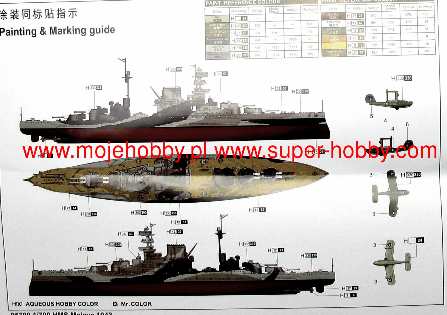 HMS Malaya 1943 Trumpeter 05799