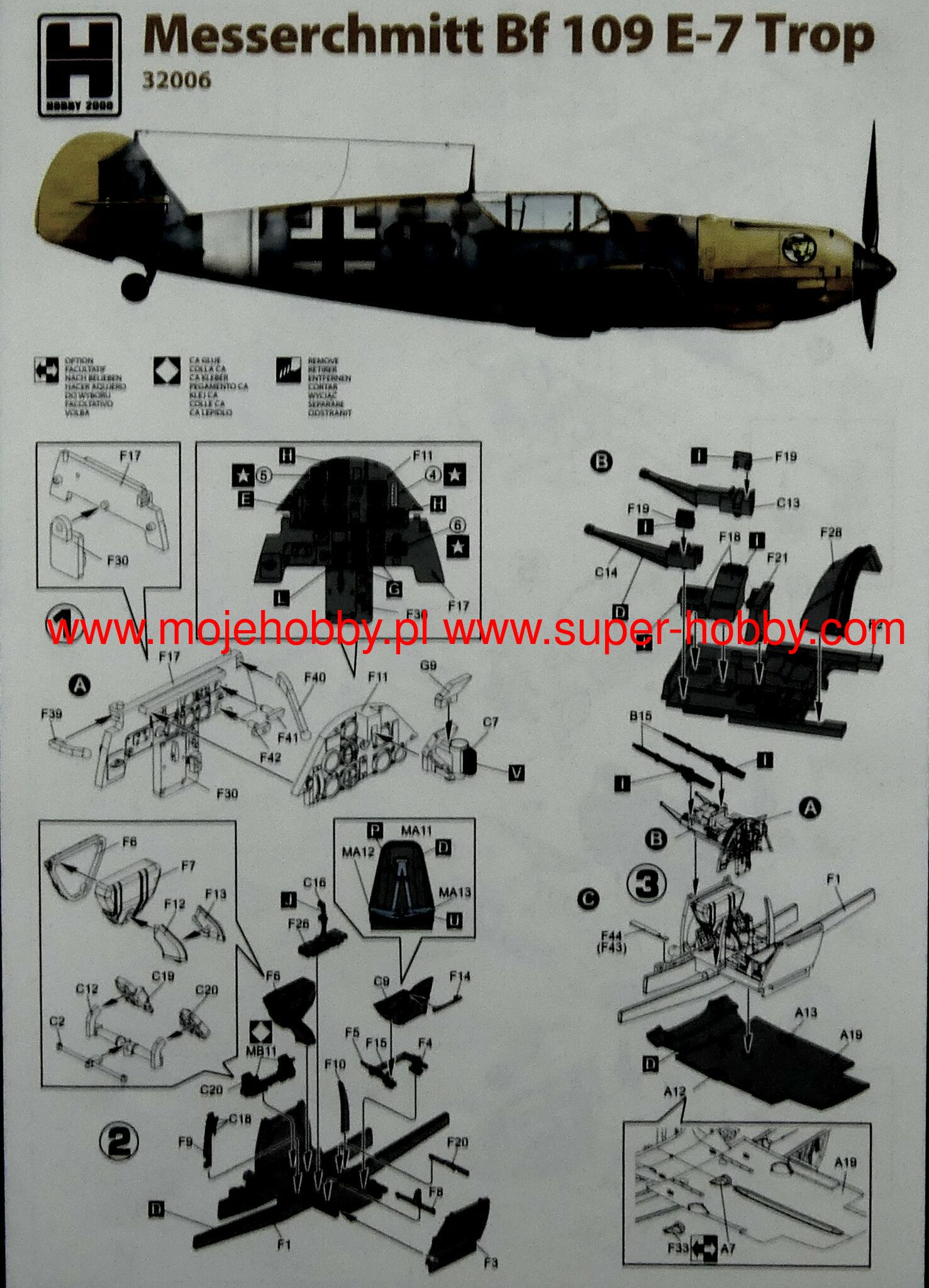 Messerschmitt Bf 109 E-7 Trop Hobby 2000 32006