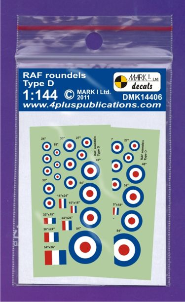 RAF Type D Roundels (2 sets) Mark I Decals -DMK14406