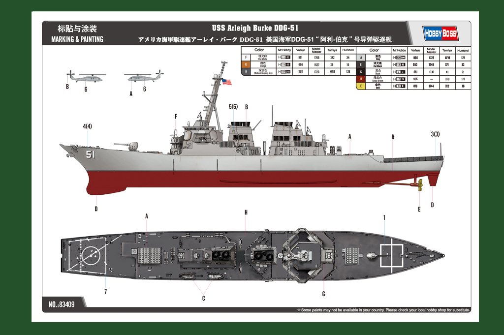 DDG-51 USS Arleigh Burke Hobby Boss 83409