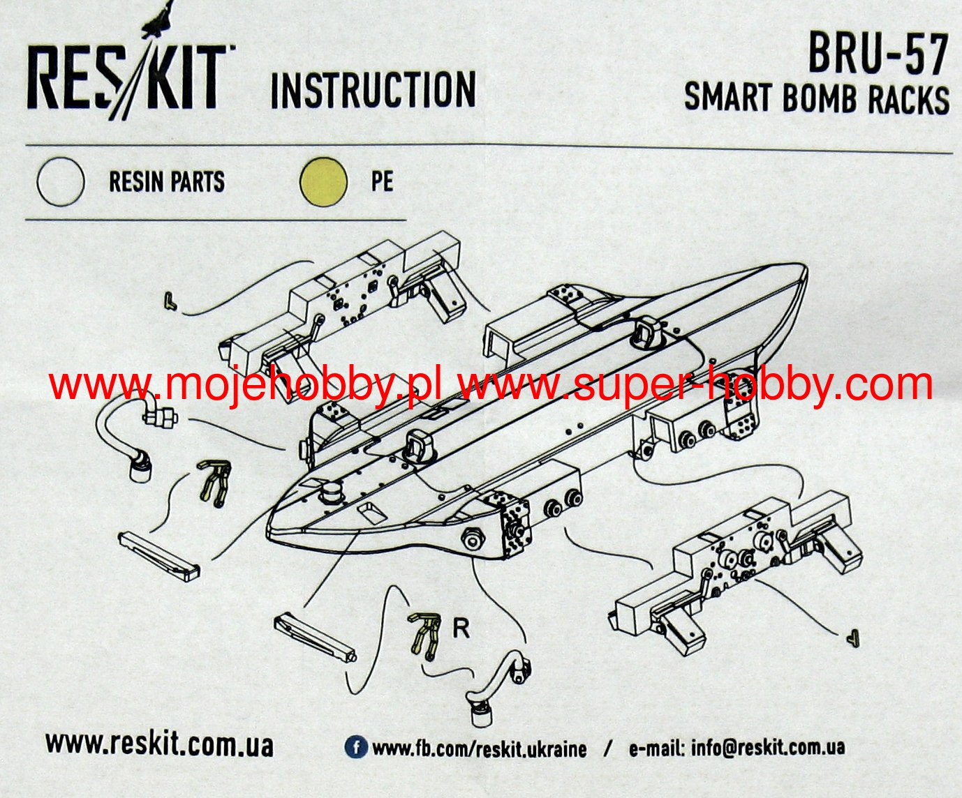 BRU-57 Smart bomb Racks for F-16 (2 pcs) RES/KIT -48-0176-OLD