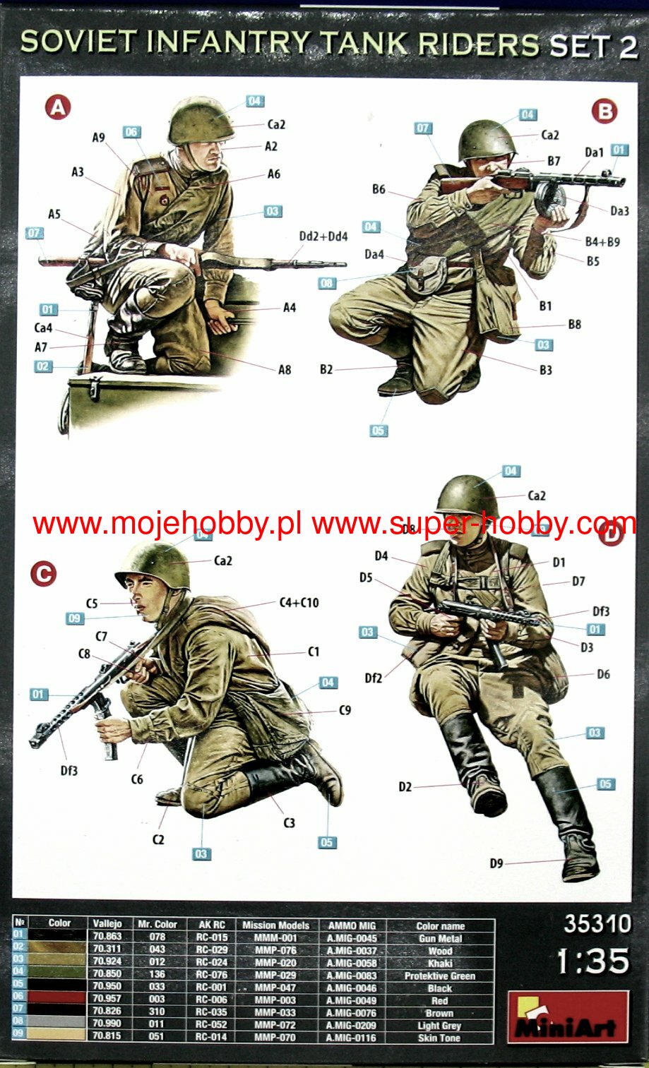 Soviet Infantry Tank Riders (Set 2) MiniArt 35310