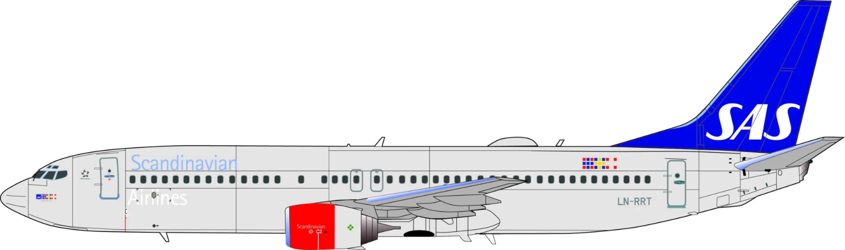 Boeing 737-600/700/800 - SAS Scheme Lima November Decals 144-587