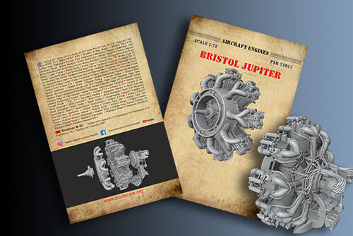 Bristol Jupiter Aircraft Engine Print Scale -PSR72027