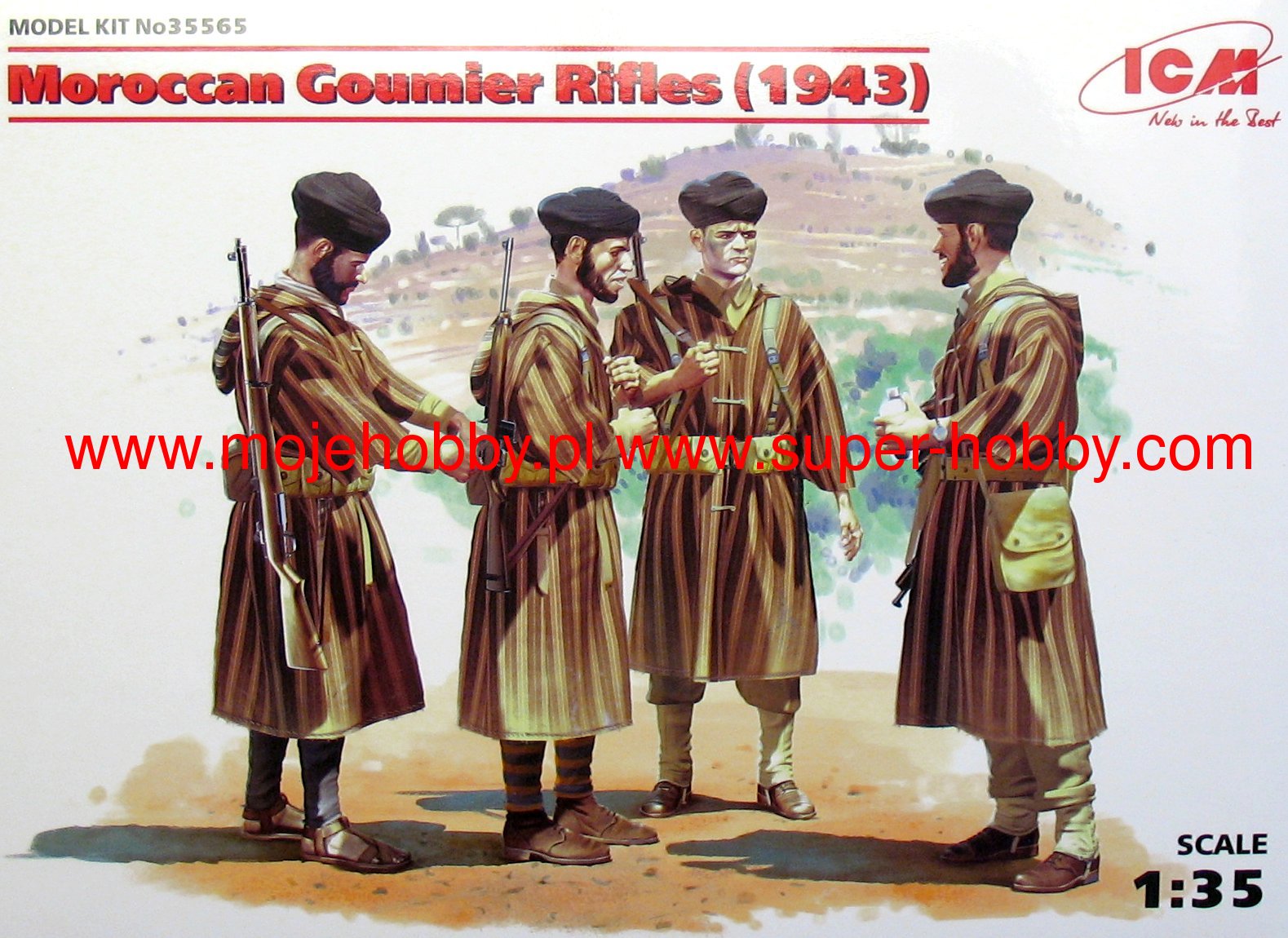 Moroccan Goumier Rifles (1943) (4 figures) ICM 35565