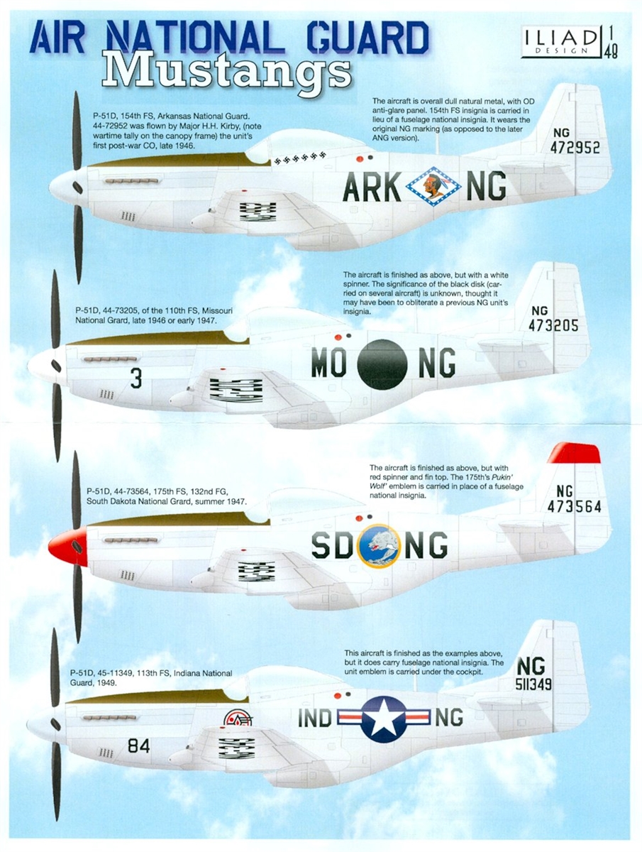 Air National Guard North-American P-51D Mustangs Arkansas, Missouri ...