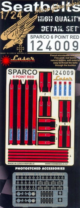 Sparco Red - Six Point HGW Models 124009