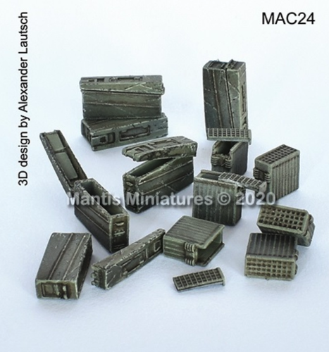 NATO MG3 ammo boxes Mantis Miniatures -MAC24