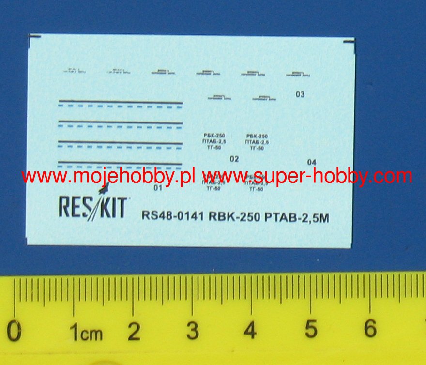 RBK-250 PTAB-2,5M Cluster bomb (4 pcs) (Su-7, Su-17, Su-22, Su-24, Su ...