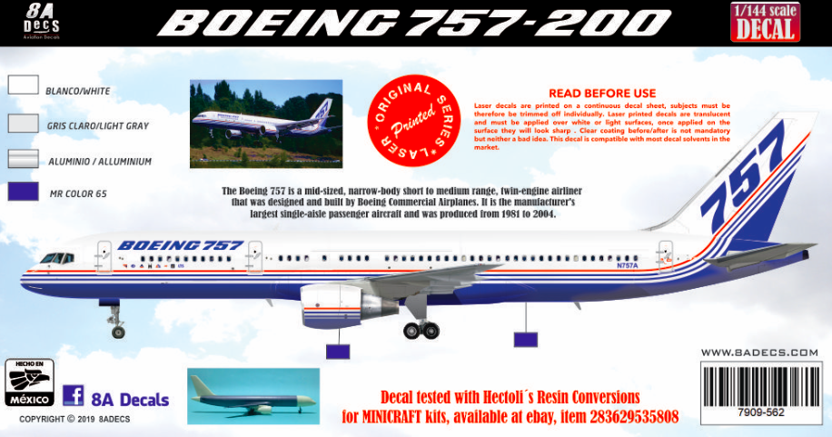Boeing 757-200 House Colors 8aDecs -7909-562-200