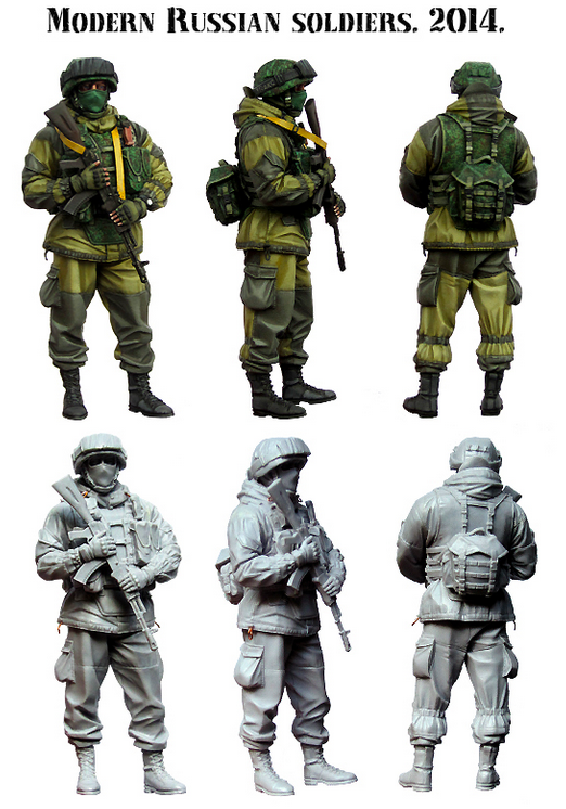 Modern Russian soldiers . 2014 . Set-3 Evolution Miniatures 35104