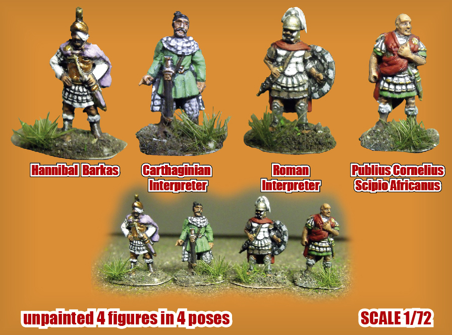 Hannibal vs. Scipio in Zama (4 figures in 4 poses) Linear-A -010S
