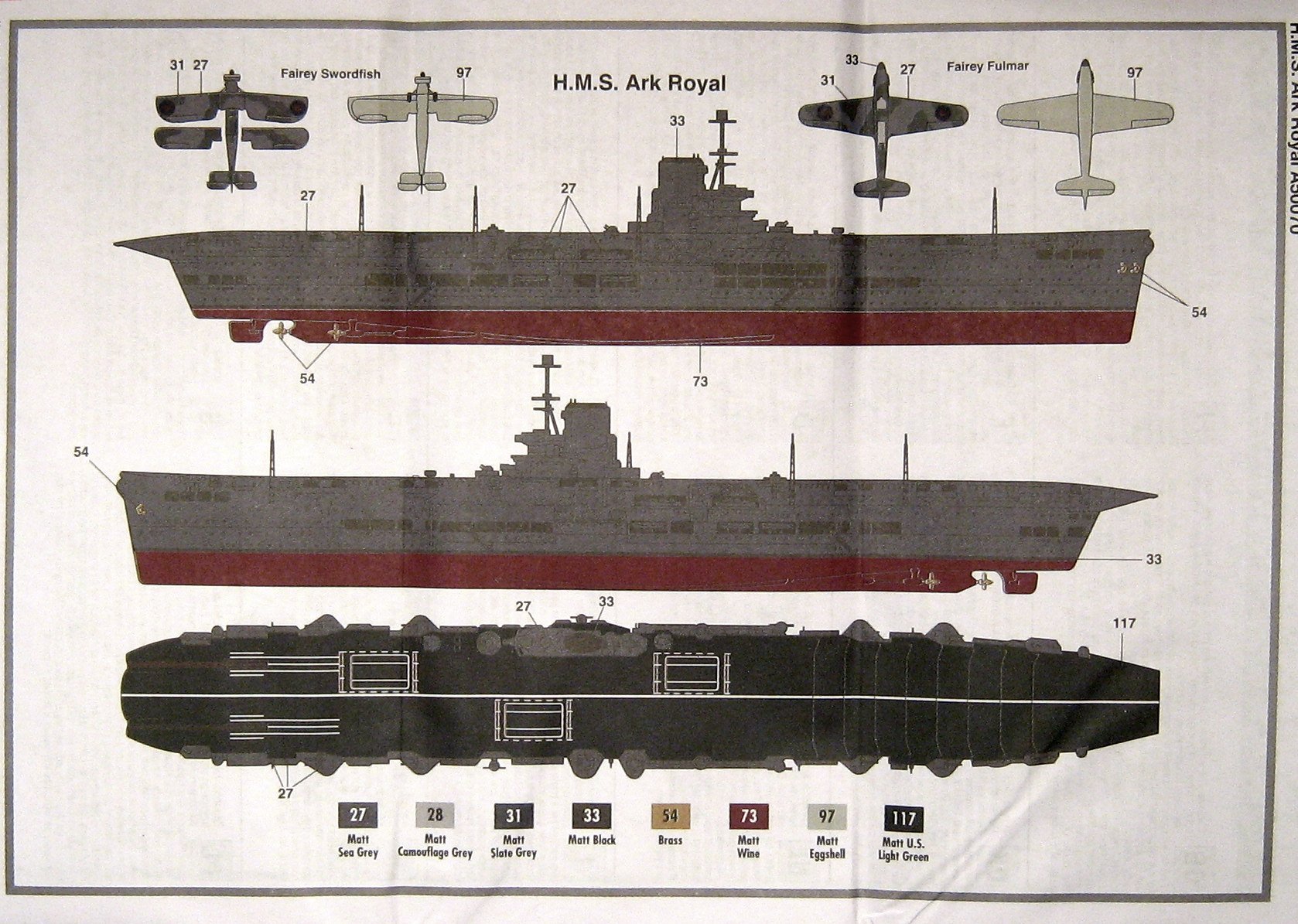 HMS Ark Royal Gift Set Airfix 50070