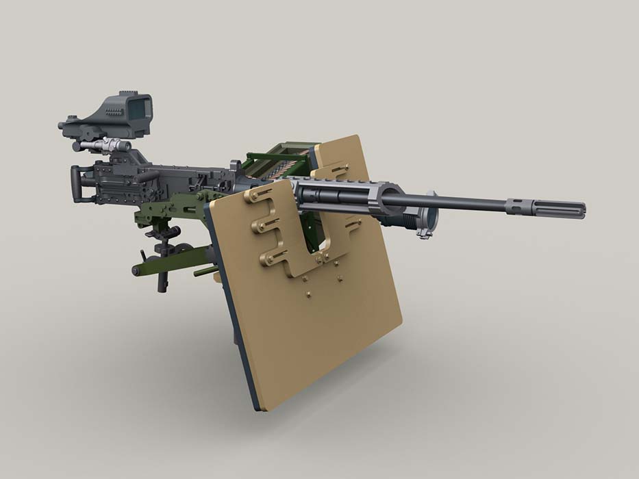 M2 HMG on SAG Shield Mount Legend -LF3D029