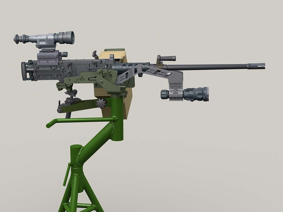 M2A1 QCB HMG on Pedestal Mount for HMMWV and Gun trucks (Short Version ...