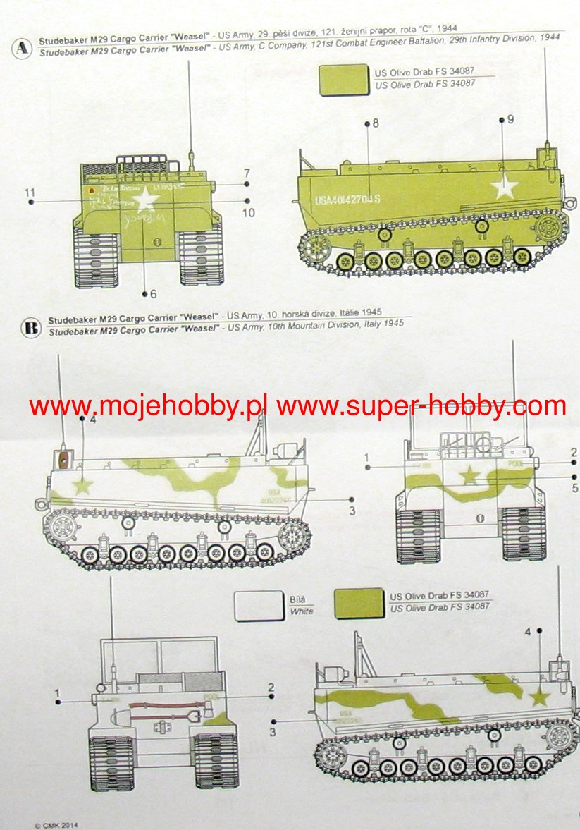 M29 Weasel US Amphibious Vehicle CMK K8049