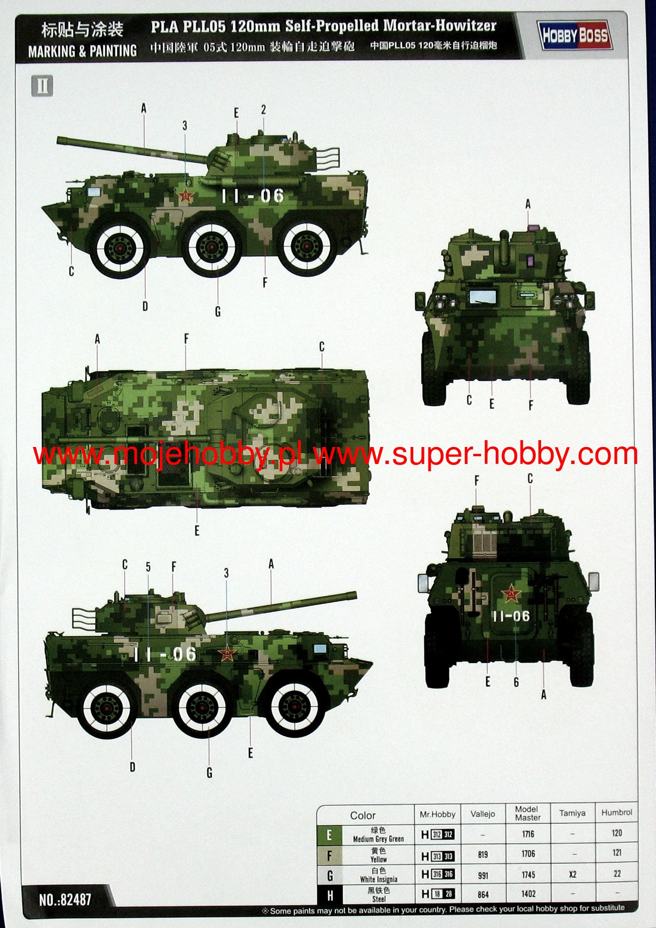 PLL05 120 mm Self-Propelled Mortar System Hobby Boss 82487