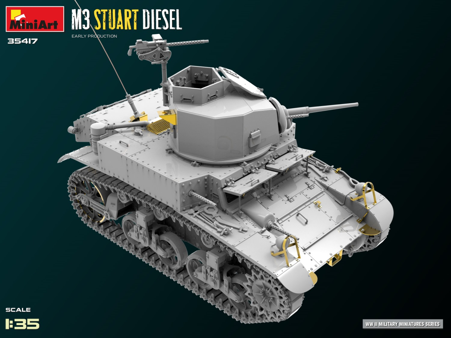 M3 Stuart Diesel (Early Production) MiniArt 35417